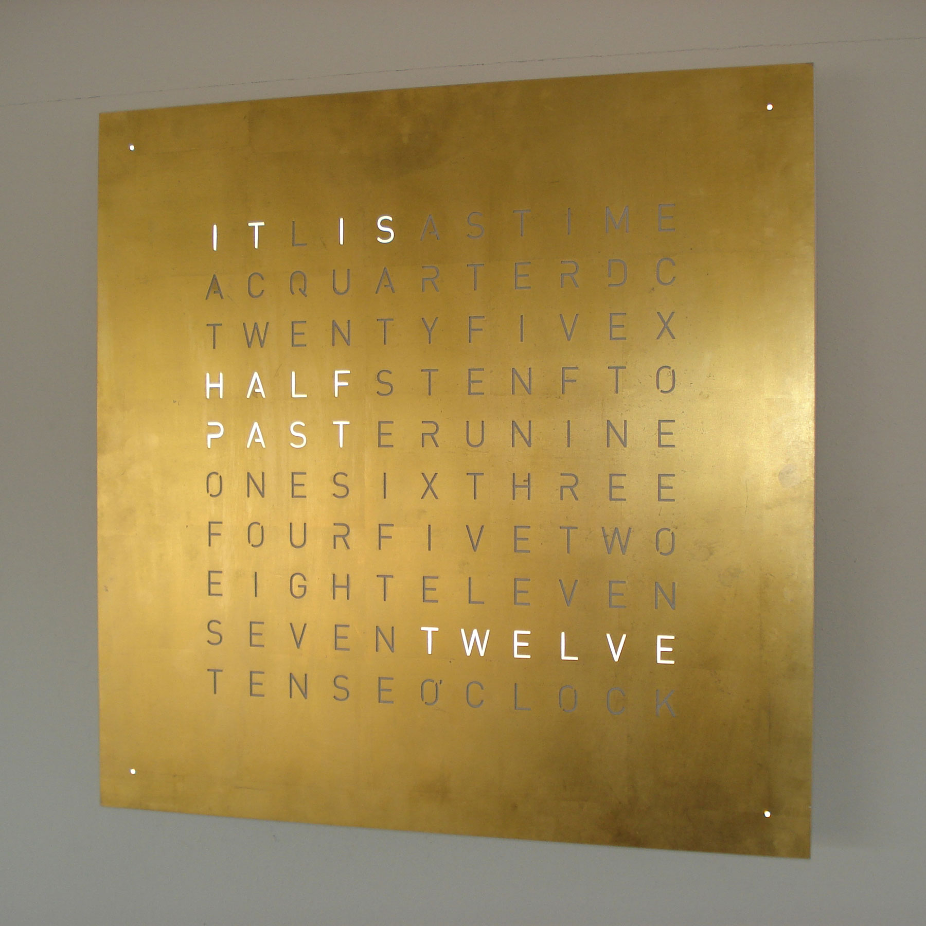 Time by the Letters. | Qlocktwo Wall Clock.Quiet Lunch