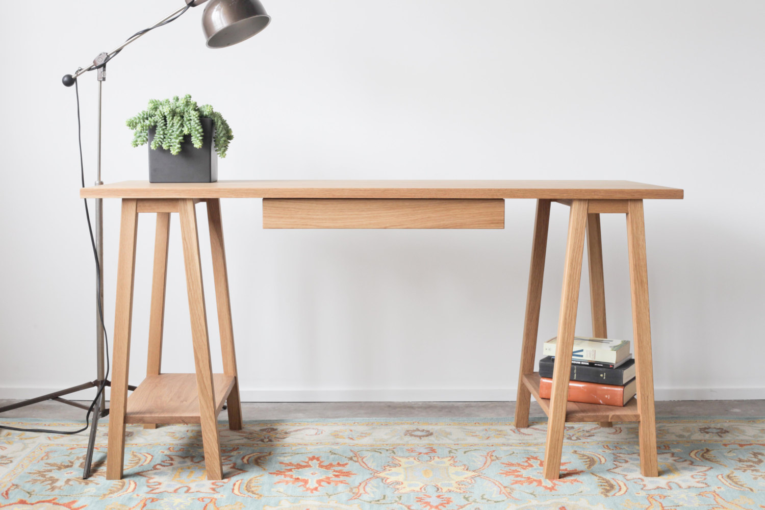 Saw Horse Desk. | Hedge House.Quiet Lunch