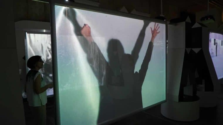 Watching TV at Fondazione Prada.Andrew Court