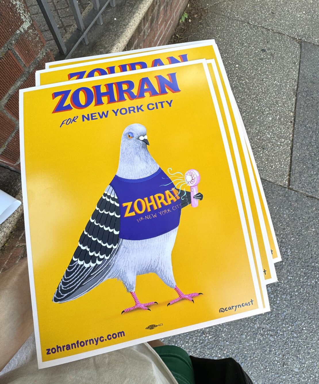 Caryn Casts Her Vote. | Jerry For Zohran Poster.Akeem K. Duncan.